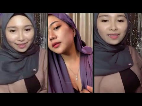 hijab style kombinasi dengan baju tipis hot bahan satin yang halus lembut enak nyaman enak dipakai