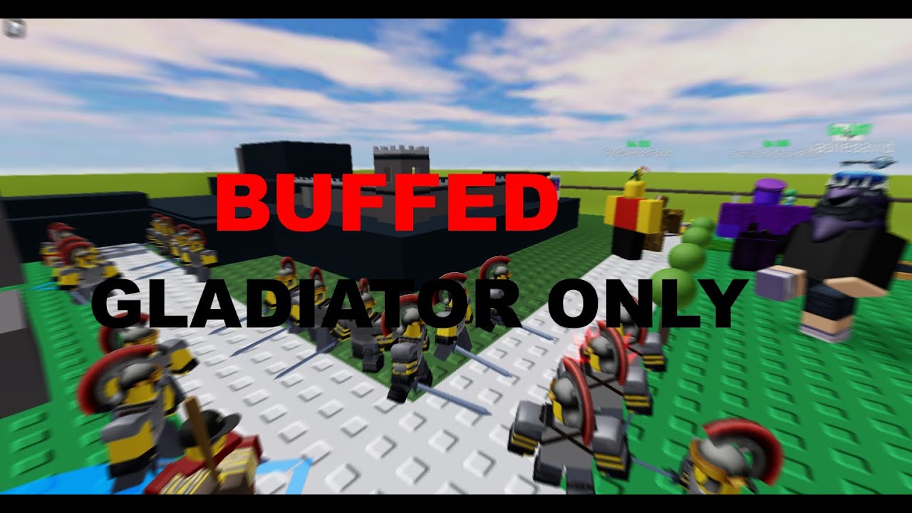 Buffed Gladiator Only (Roblox Tower Defense Simulator) - YouTube