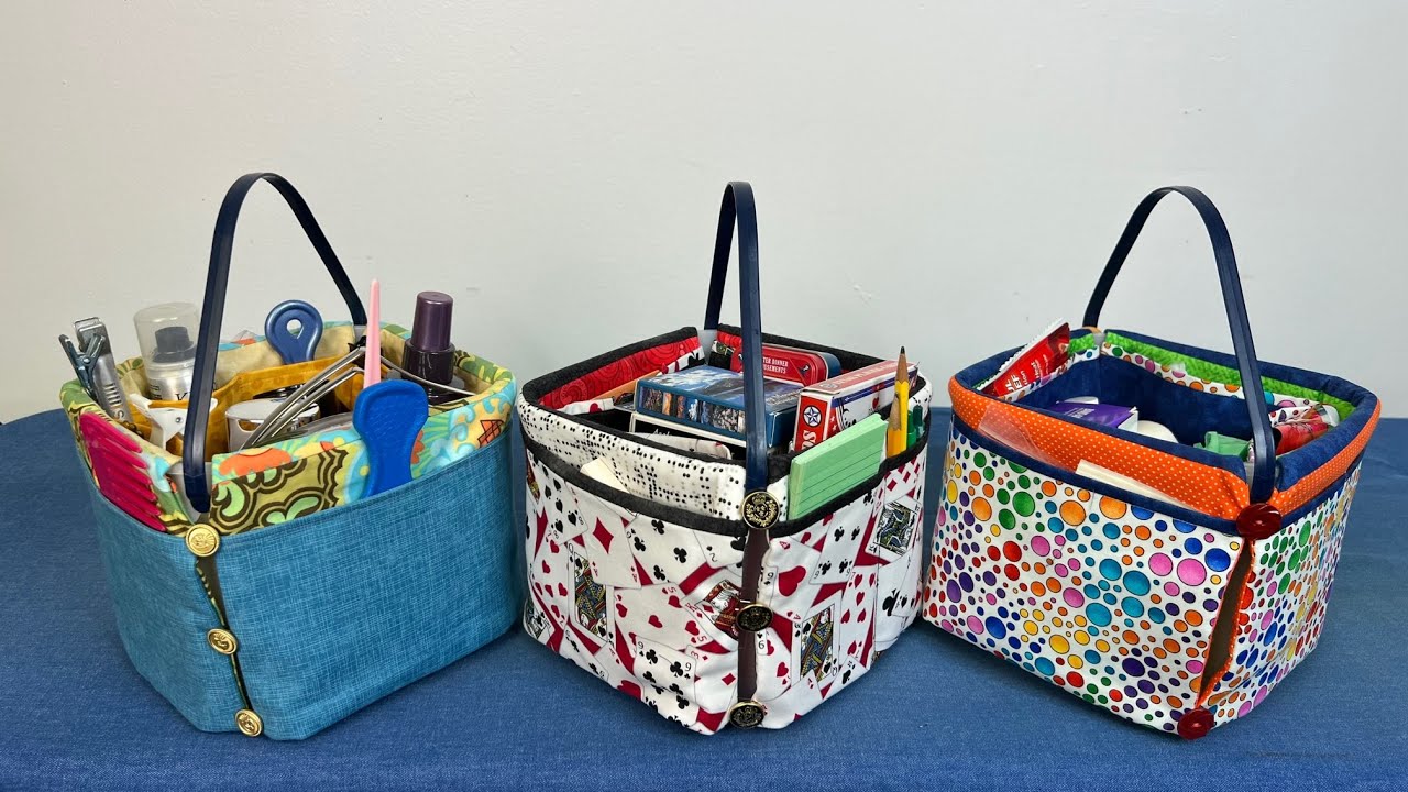 Complete Tutorial for our Handy Carry All Bucket! Made from fabric and ...