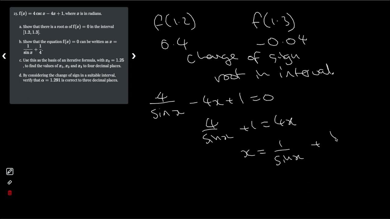 A Level Maths - Numerical Methods Q23 (mathsquestions.app) - YouTube