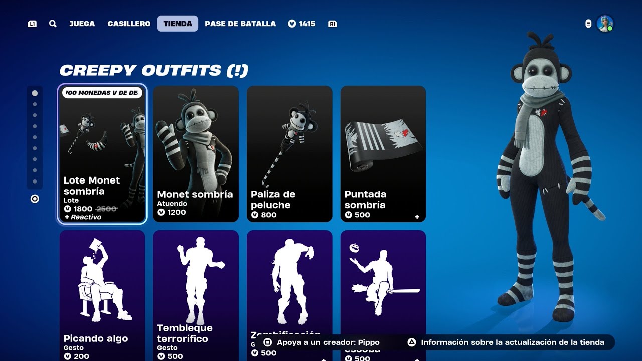 TIENDA BATTLE ROYALE: MONET SOMBRÍA | ALERTAS SALVAR EL MUNDO: 125 ...