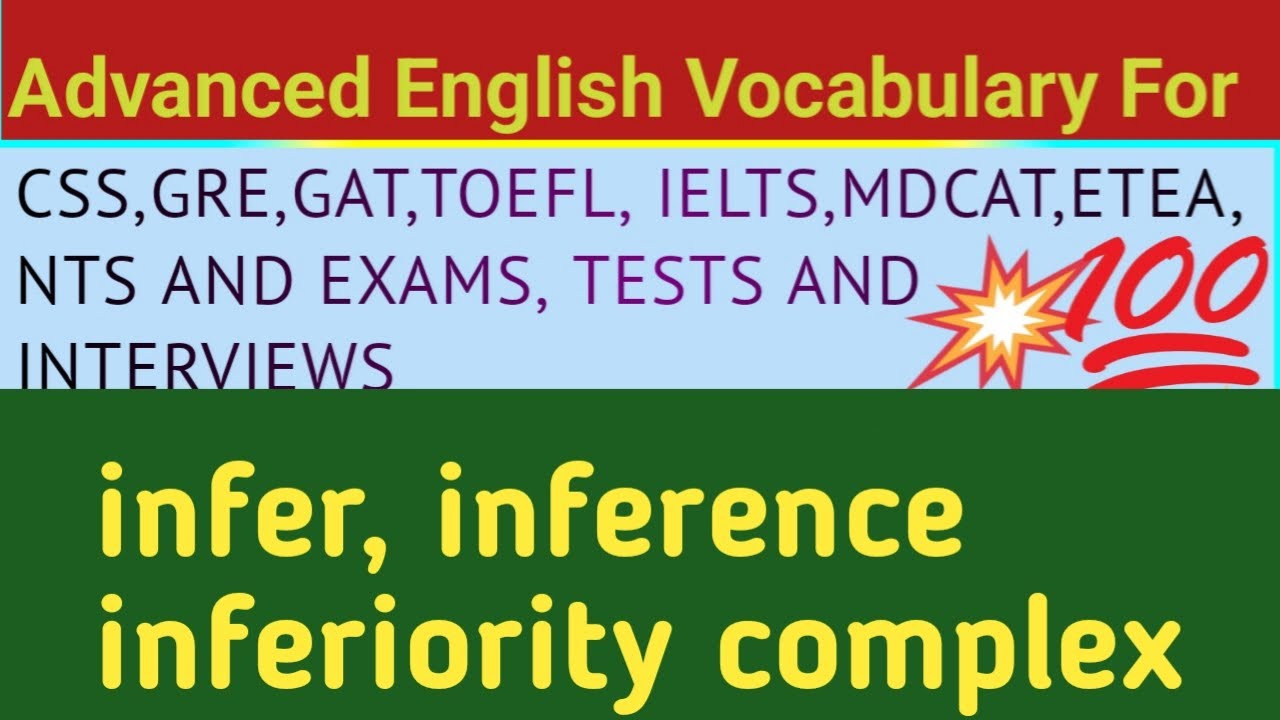 ADVANCED ENGLISH VOCABULARY.- inference, infer. - YouTube
