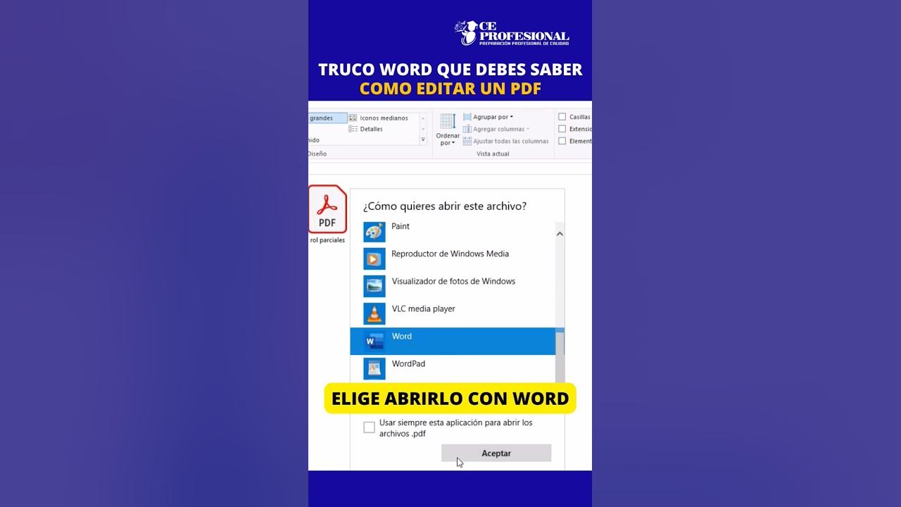 Edita Tu Pdf En Pocos Pasosexcel Excelbasico Exceltips Parati Pdf Word Youtube