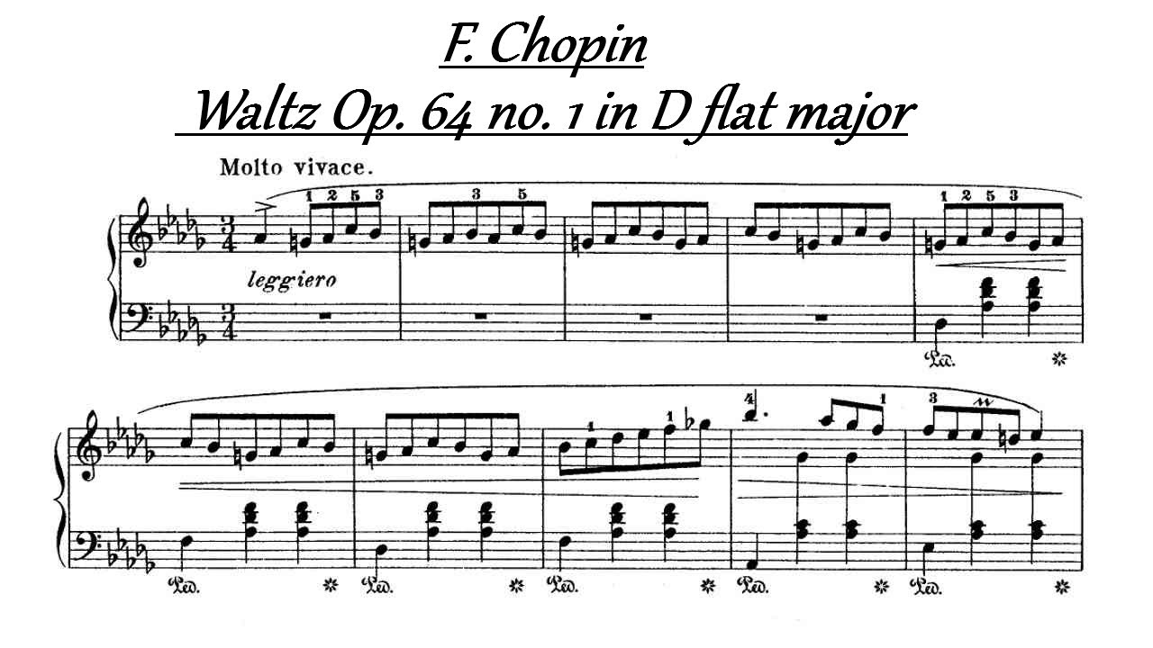 F. Chopin - Waltz Op. 64 no. 1 in D flat major (The Minute Waltz) - YouTube
