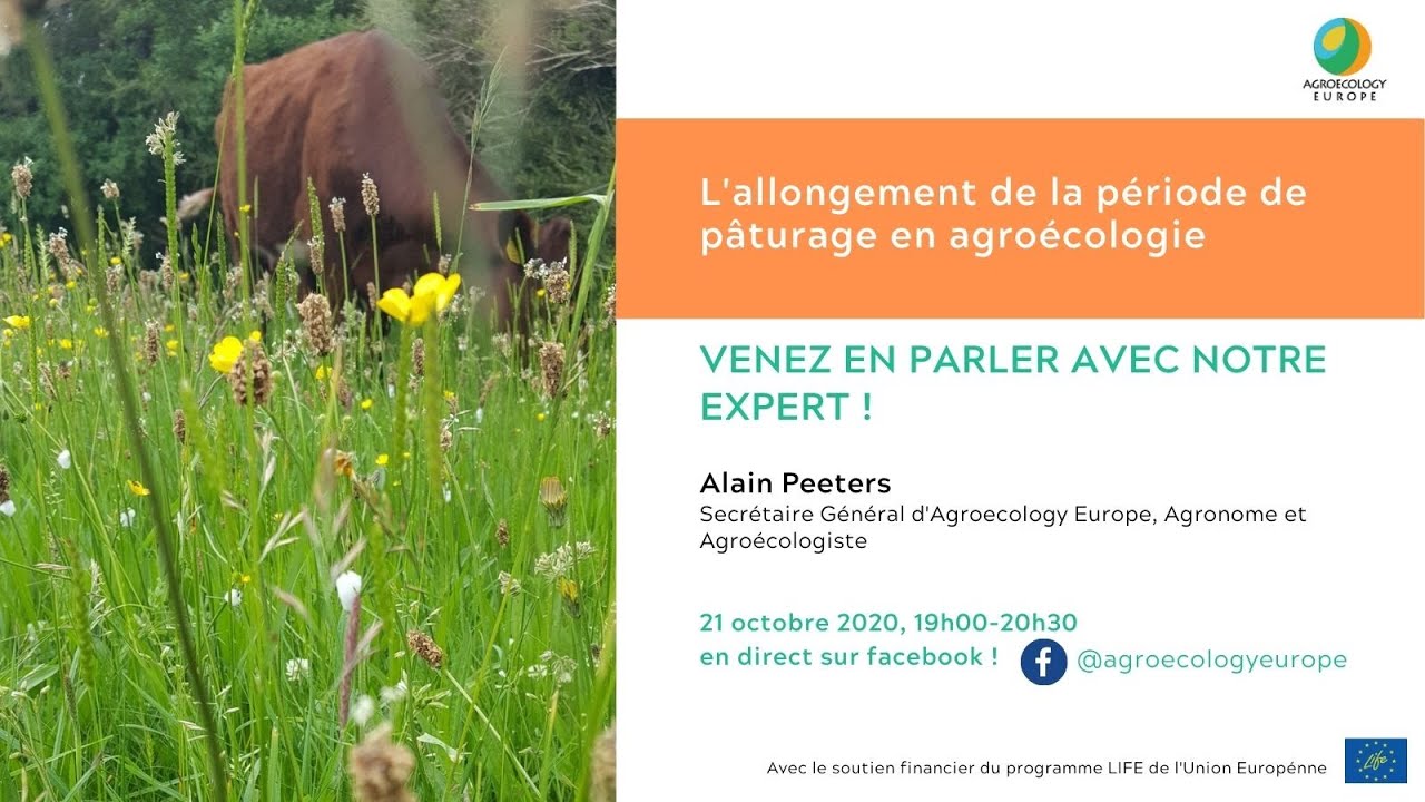 AEEU, Alain Peeters - Webinar on "The extension of the grazing period ...