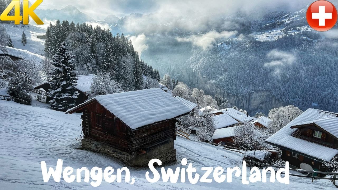 Wengen, Switzerland 4K - The most Beautiful Winter Destinations - Snowy ...
