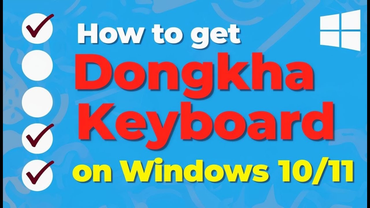 How to install Dzongkha keyboard on Windows 11/10 - YouTube