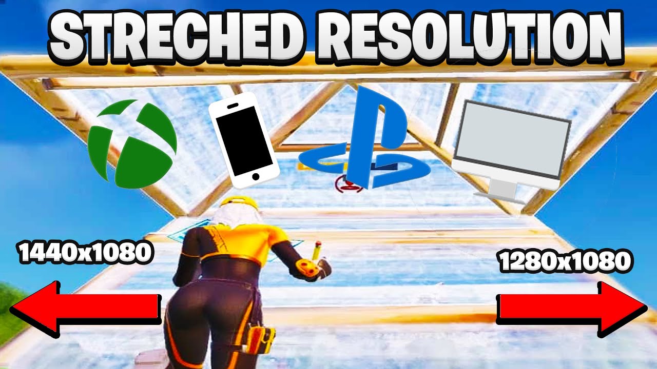 HOW TO GET A STRECHED RESOLUTION ON FORTNITE CONSOLE, MOBILE AND PC ...