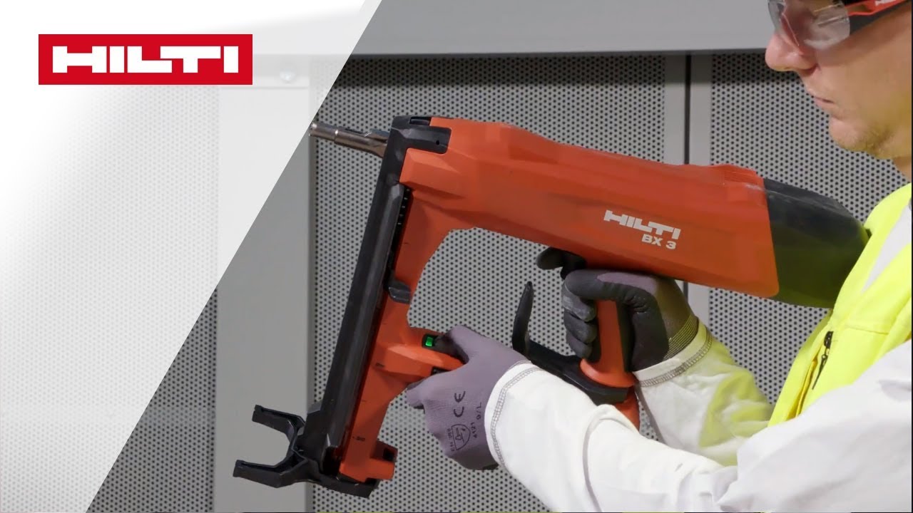 INSTRUCTIE van de HILTI BX-3-L 02 schiethamer - YouTube