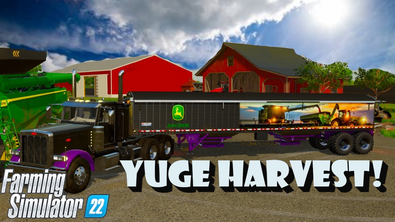 MASSIVE CORN AND SOYBEAN HARVEST!!! OHIO RICHLANDS FARM SIM 22 - YouTube