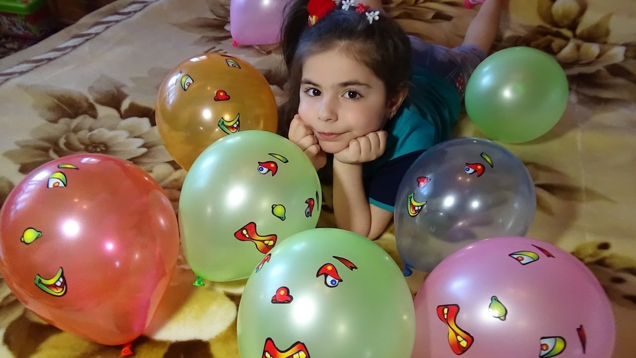Воздушные Шарики СМАЙЛИКИ. Balls with Stickers. Ролик для детей. - YouTube
