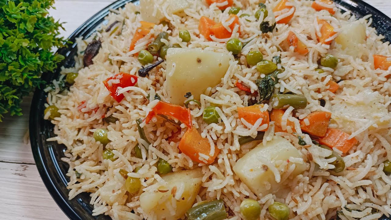 vegetable pulao recipe|veg pulao|pulao recipe|matter pulav|mix veg ...