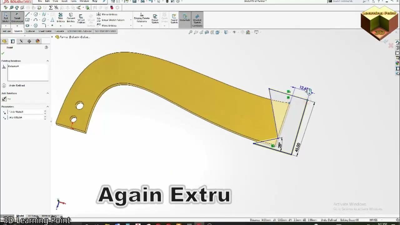 Solidwork Flex bend command Tutorial - YouTube