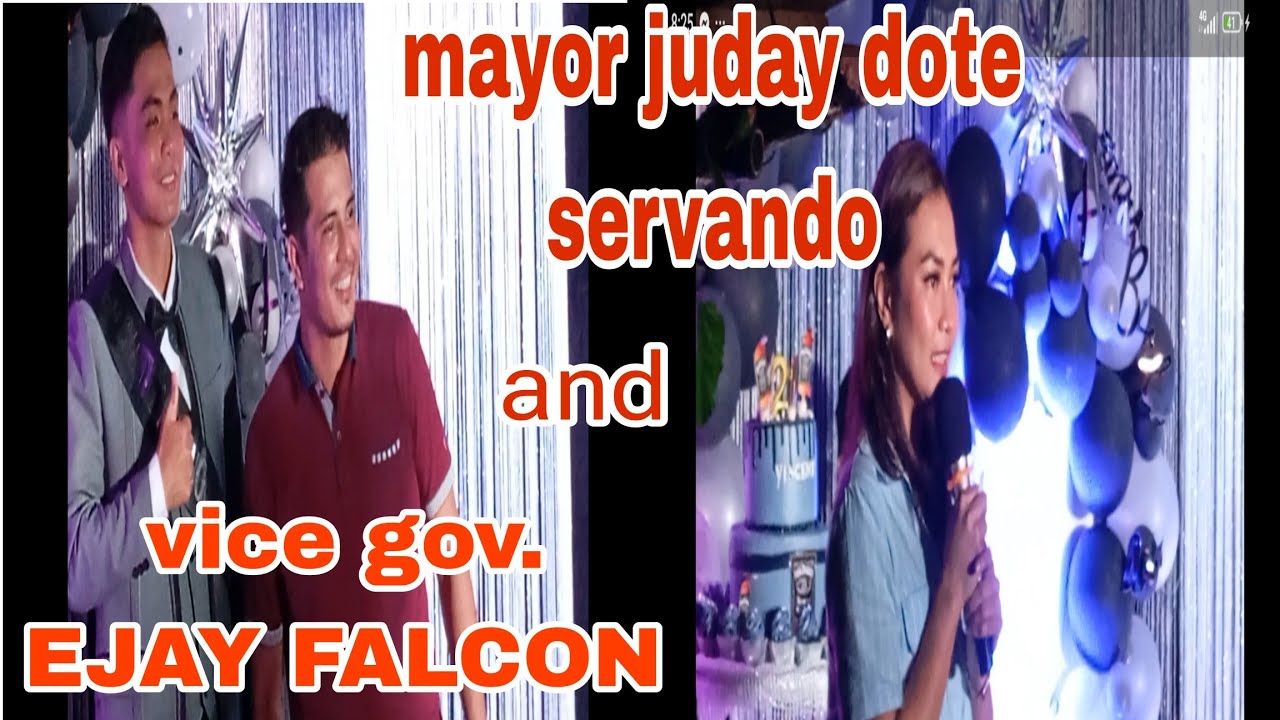 vice gov.ejay falcon ang mayor juday servando sa Isang b-day party sa brgy.anoling. - YouTube