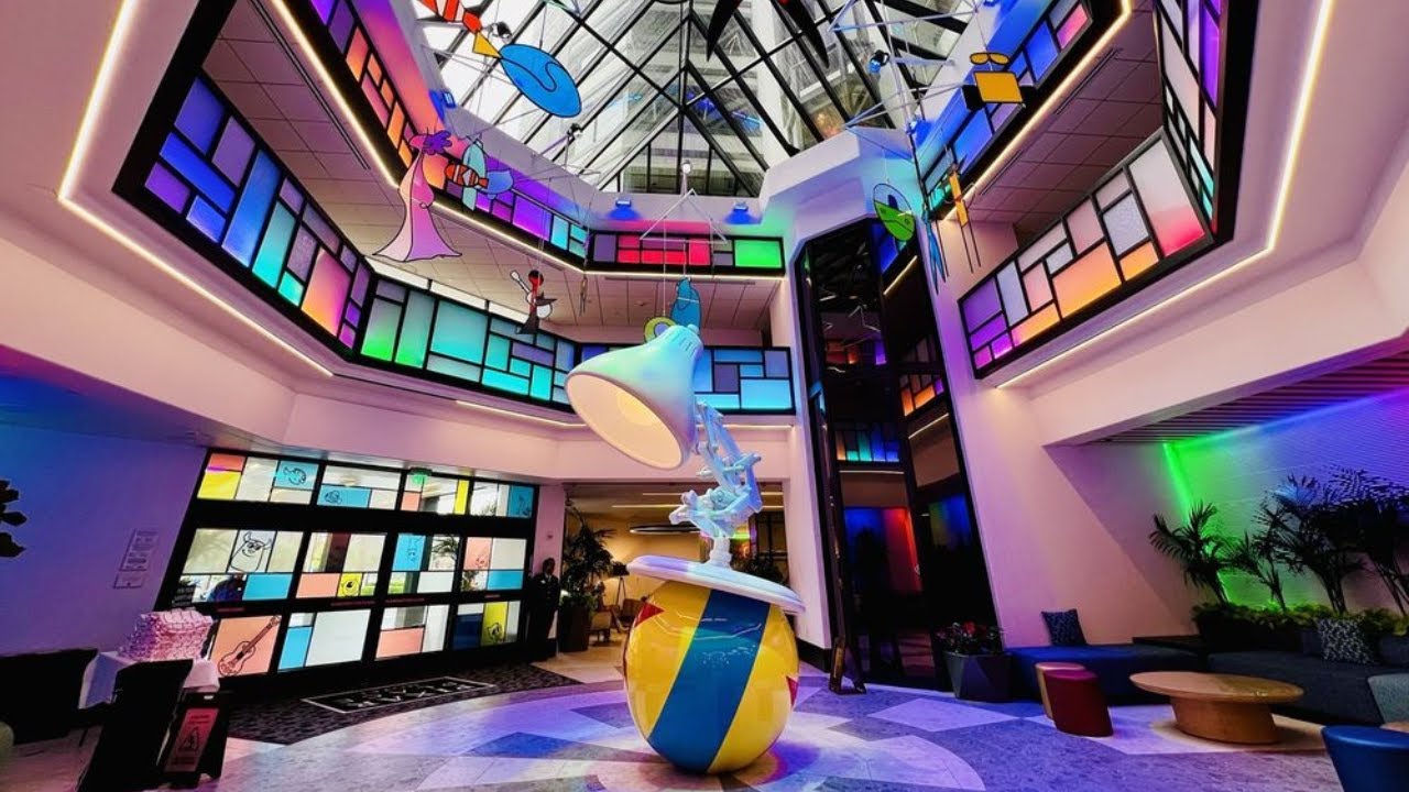 Interior Renovation - Disney Pixar Hotel - Lobby - Infinity Drywall ...