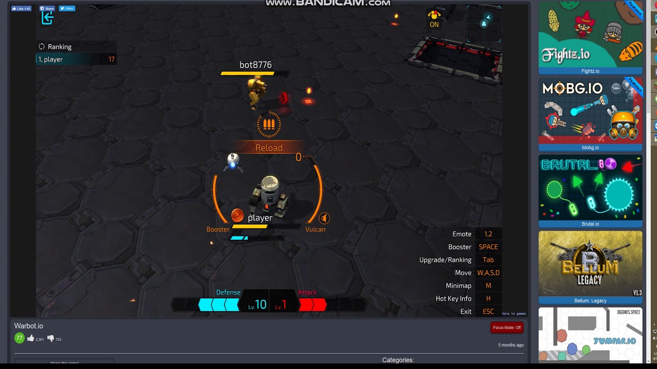 2 the king of warbot.io - YouTube