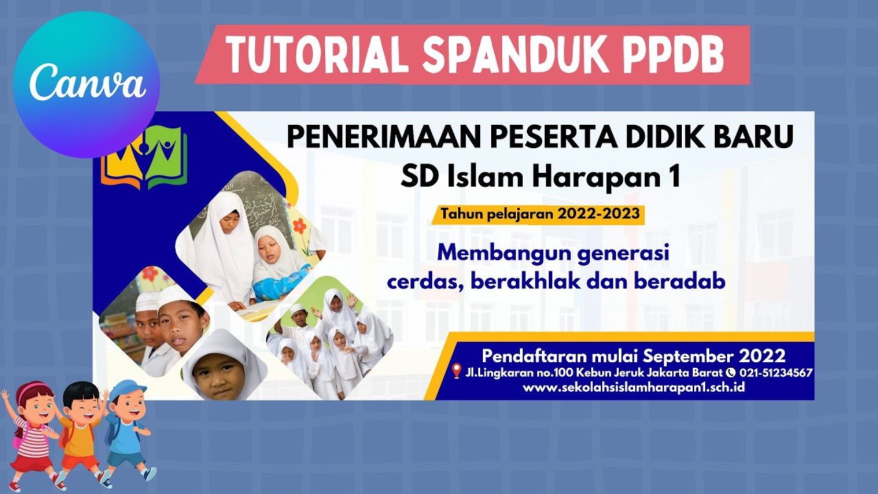 Cara Membuat Spanduk PPDB di Canva #tutorial #canva - YouTube