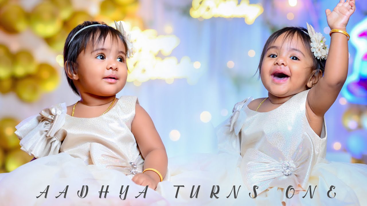 Cute baby girl "Aadhya 1st birthday" - YouTube