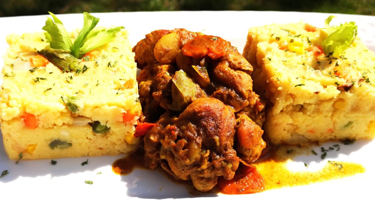 Jamaican Turned Cornmeal: Tun Cornmeal Recipe/Curry Chicken - YouTube