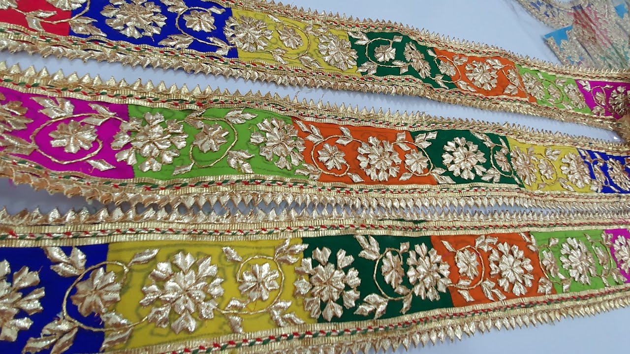 New fancy gota hand work multani hand Embroidery - YouTube