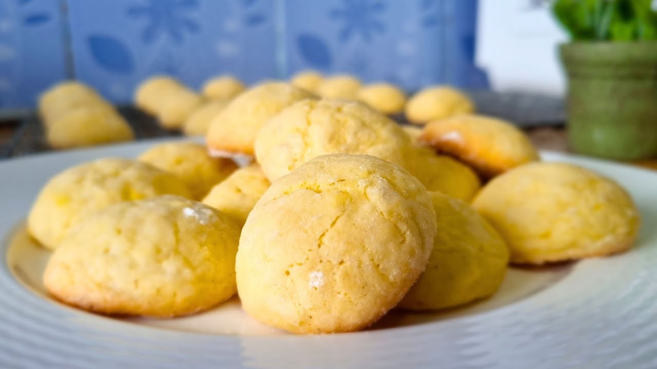 Resepi Biskut Lemon Lembut & Cair di Mulut 🍋🍪 | Soft & Melt-in-Your ...