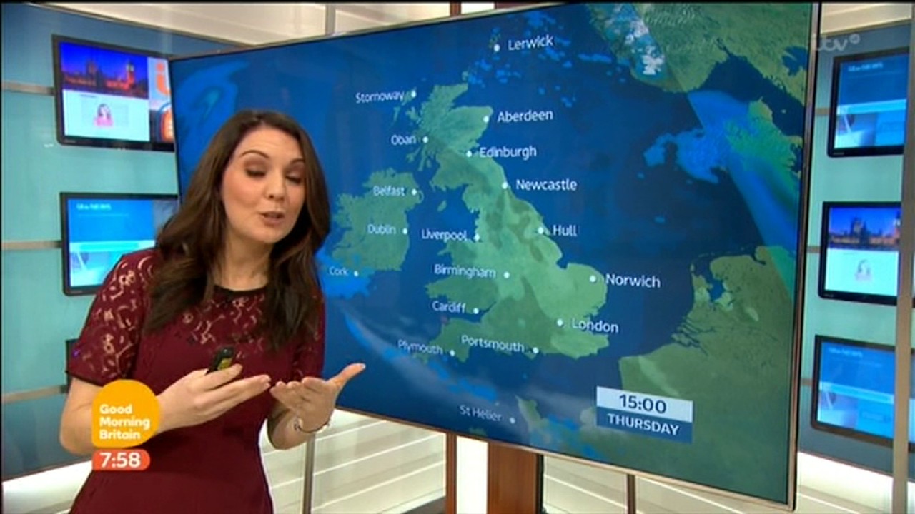Laura Tobin GMB Weather 2017 03 09 - YouTube