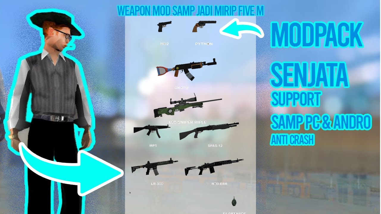 Mod Lengkap Senjata dan Sound GTA Samp PC ANDRO || ModPack senjata ...