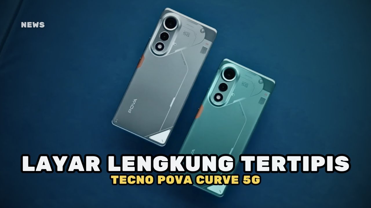 HP Layar Lengkung Tertipis, Tecno Pova Curve 5G - YouTube