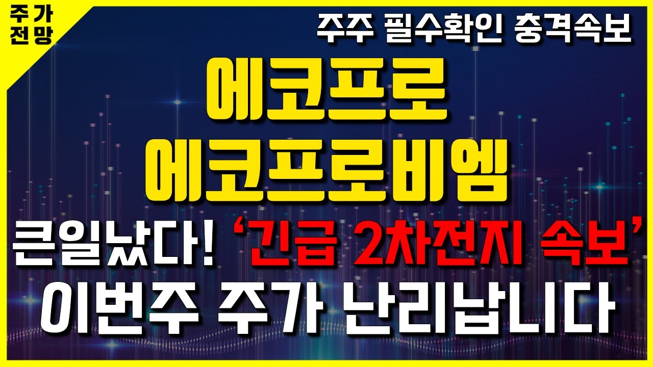 에코프로 에코프로비엠 긴급속보 2차전지 양극재 기업 52주 최저가 이번주 주가 진짜 큰일났습니다 외인 기관 폭탄매도