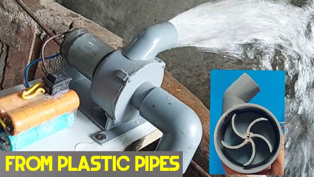 DIY mini well water pump made of plastic pipes - YouTube
