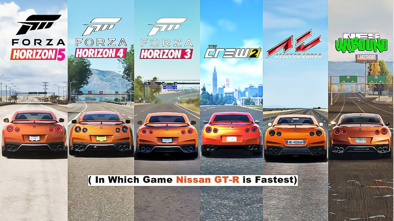 Nissan GT-R Comparison - Forza Horizon 5, FH4, FH3, The Crew 2, Assetto ...