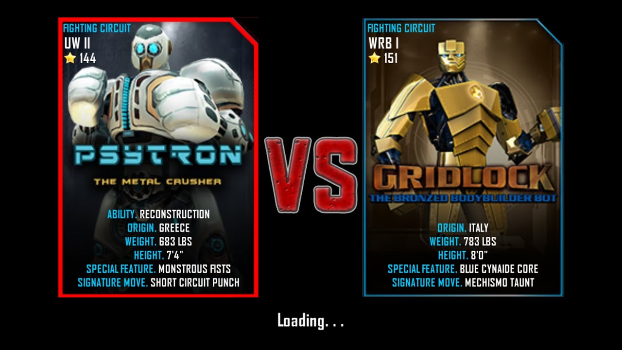 Real Steel WRB Free Sparring | Psytron VS GridLock | NEW ROBOT - YouTube