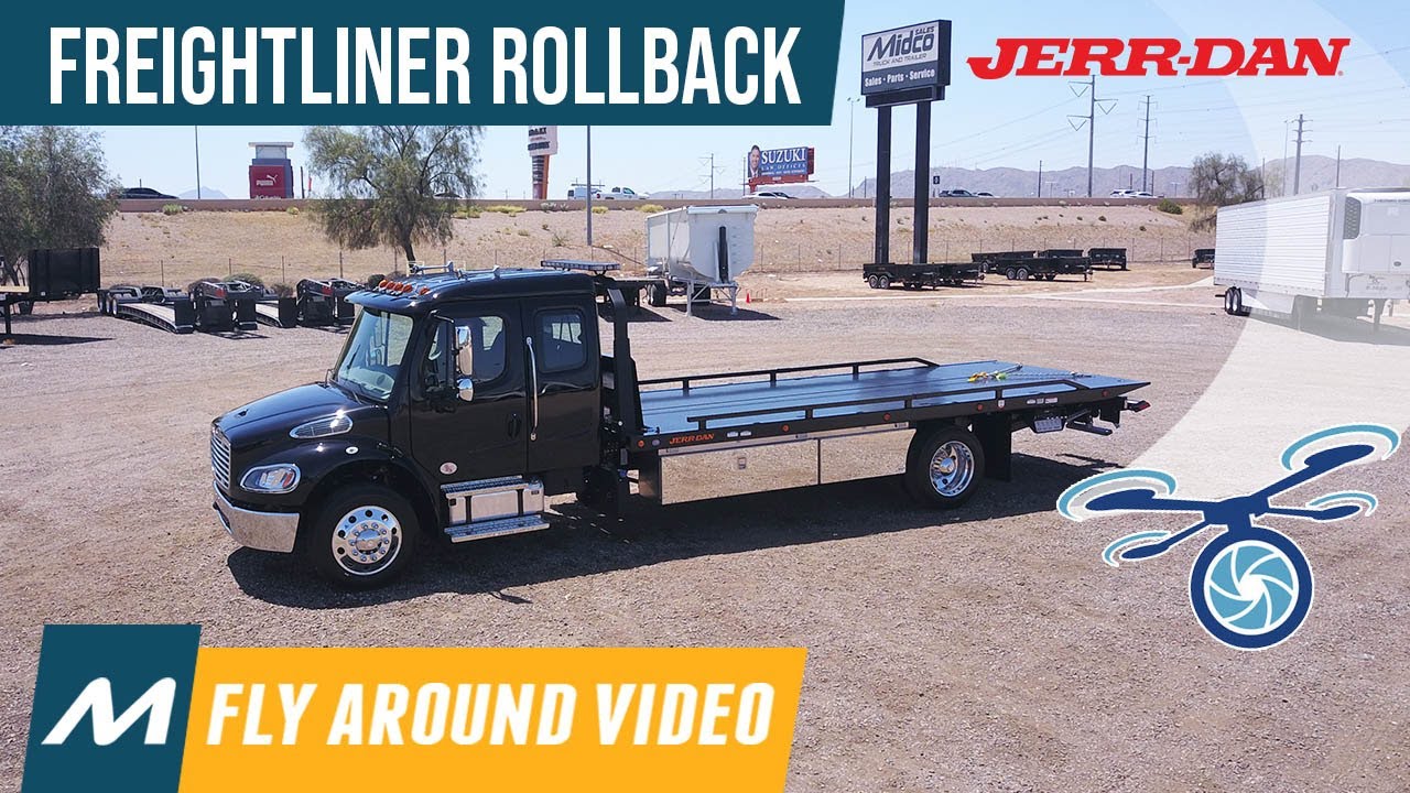 Freightliner M2 Jerr-Dan Rollback Tow Truck - YouTube
