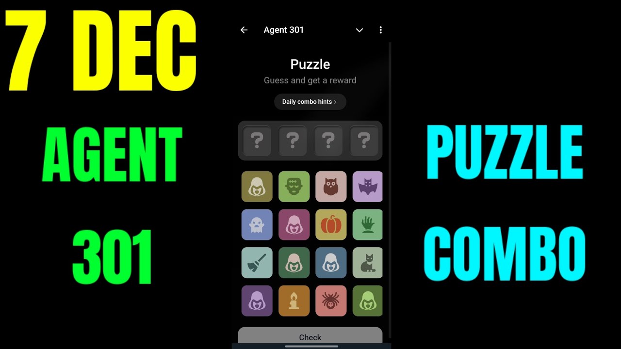 Agent 301 Puzzle Today 7 December | Agent 301 Airdrop | Agent 301 ...