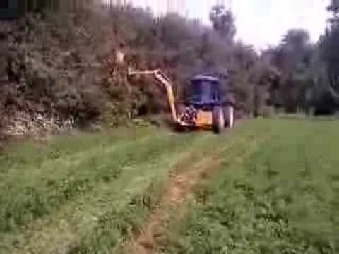 Brush Cutting along fence lines - YouTube