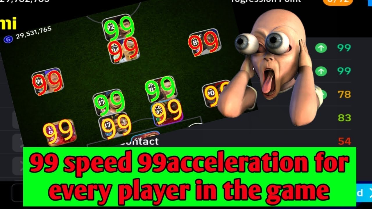 99 speed 99 acceleration/10 players in a team/How to get these players ...