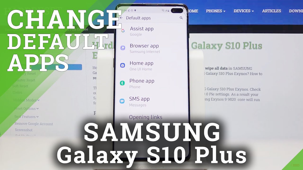 How to Change Default Apps in Samsung Galaxy S10 Plus - Personalize ...