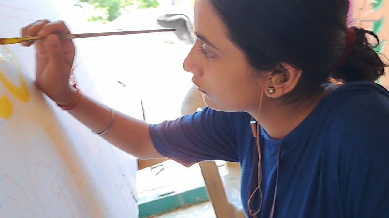 how to sign board painting letter writing ||sign board painting ||art ...