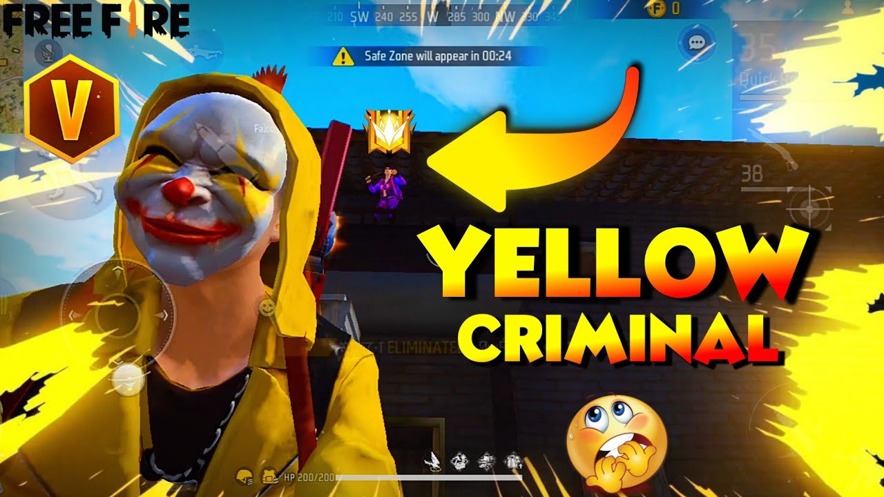 YELLOW CRIMINAL VS 50 PLAYERS || ONLY HEADSHOT GAMEPLAY || 38 KILL 🔥 ...