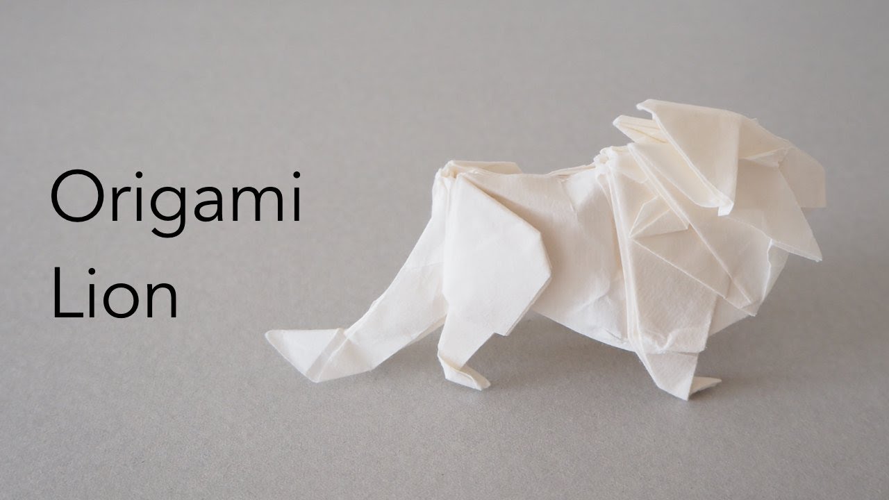 Make origami #withme - Origami Lion Tutorial - Designed by Nicolas ...