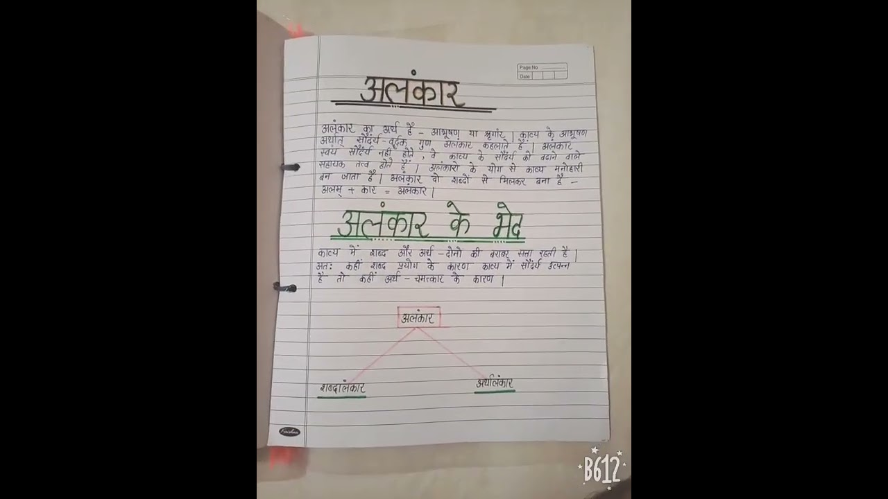 class 10 Hindi alankar project file - YouTube