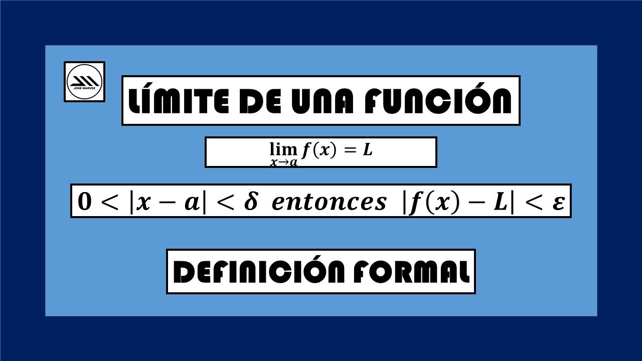 Límite de una función. Definición formal del límite de una función ...