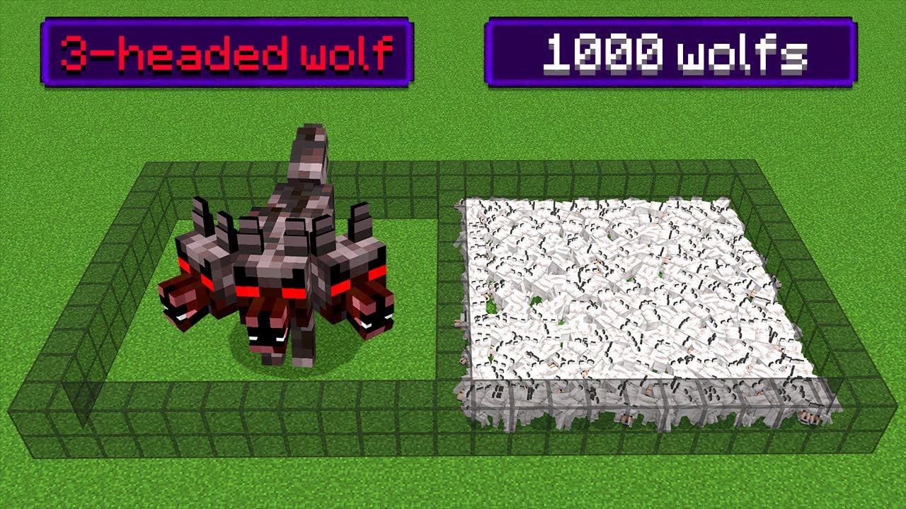 3-headed wolf vs 1000 wolfs - YouTube
