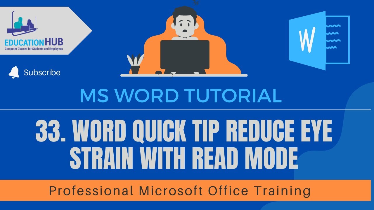 33 Word Quick Tip Reduce Eye Strain with Read Mode - YouTube