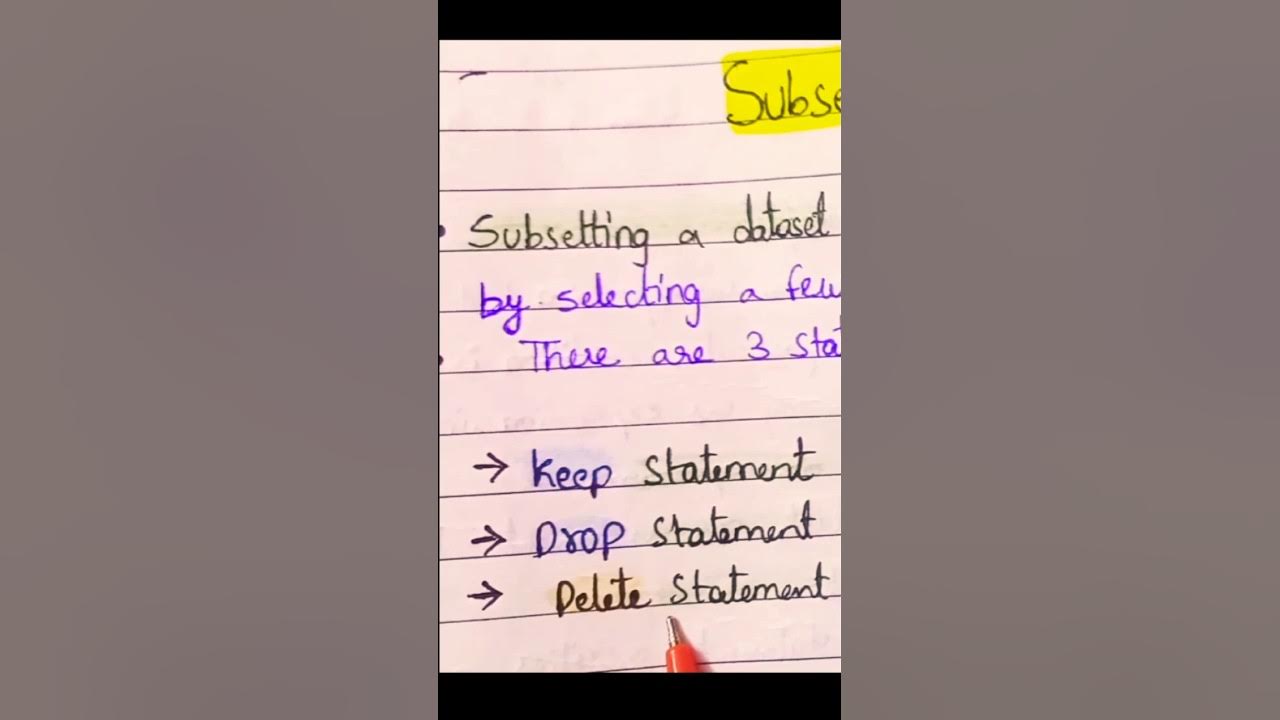 Keepdropdelete Statements In Sassasnotes Trendingshortssas Sasprogrammingshorts