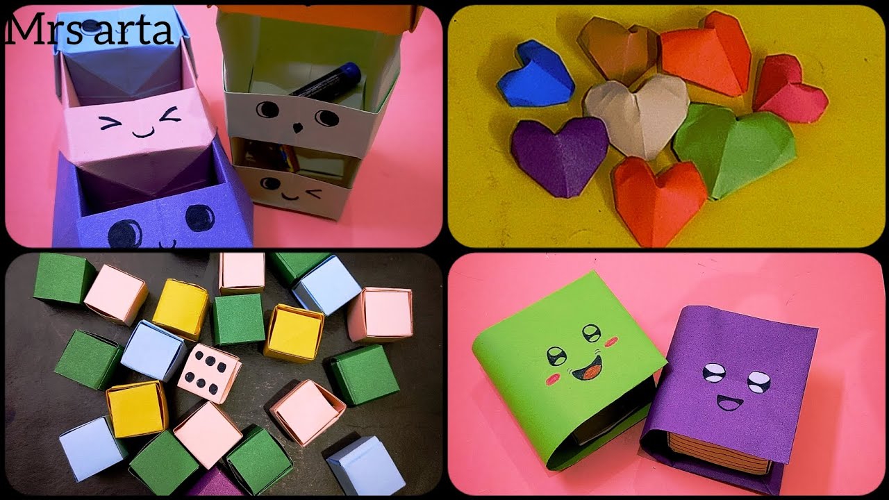 how to make a 3D craft with diy paper by mrs arts. - YouTube