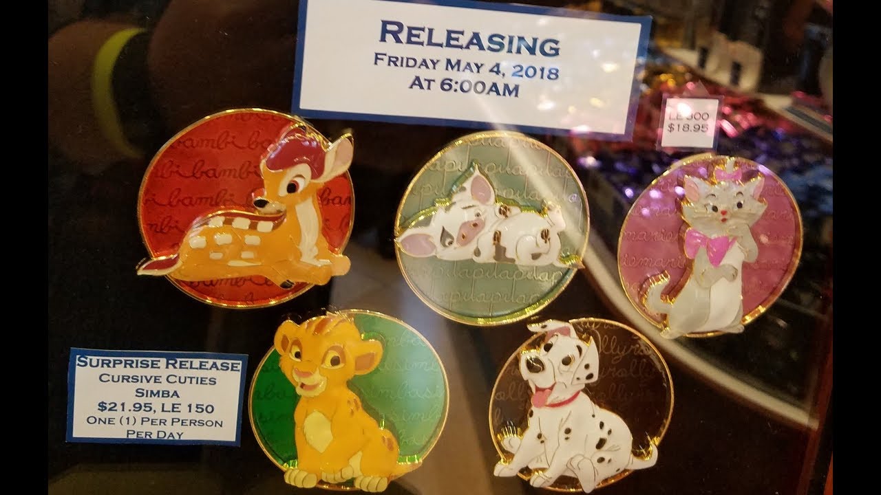DISNEY STUDIO STORE HOLLYWOOD PIN RELEASE 5/4/18 - YouTube