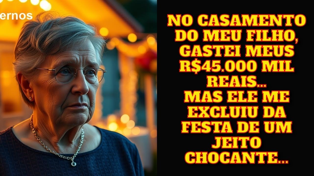 No Casamento Do Meu Filho, Gastei Meus R$45.000… Mas Ele Me Excluiu Da ...