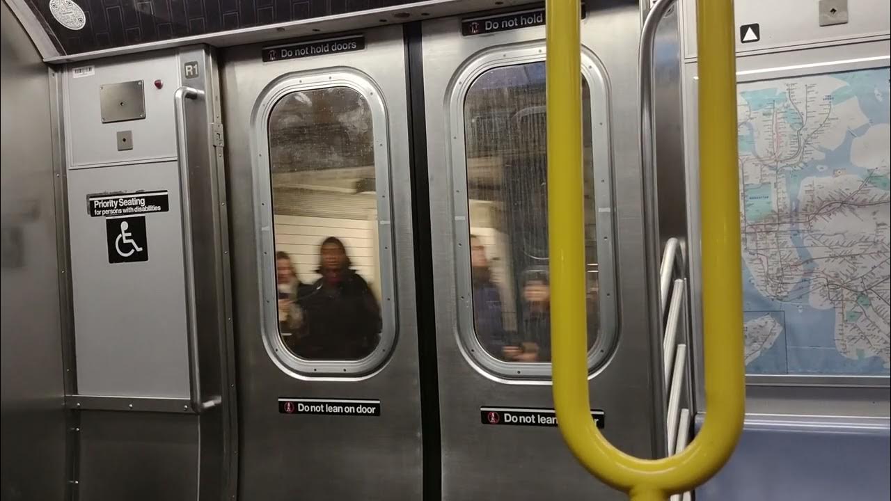 MTA NYCT Subway: Forest Hills Bound Kawasaki R160B Siemens (R) Train Arriving At Prince Street ...