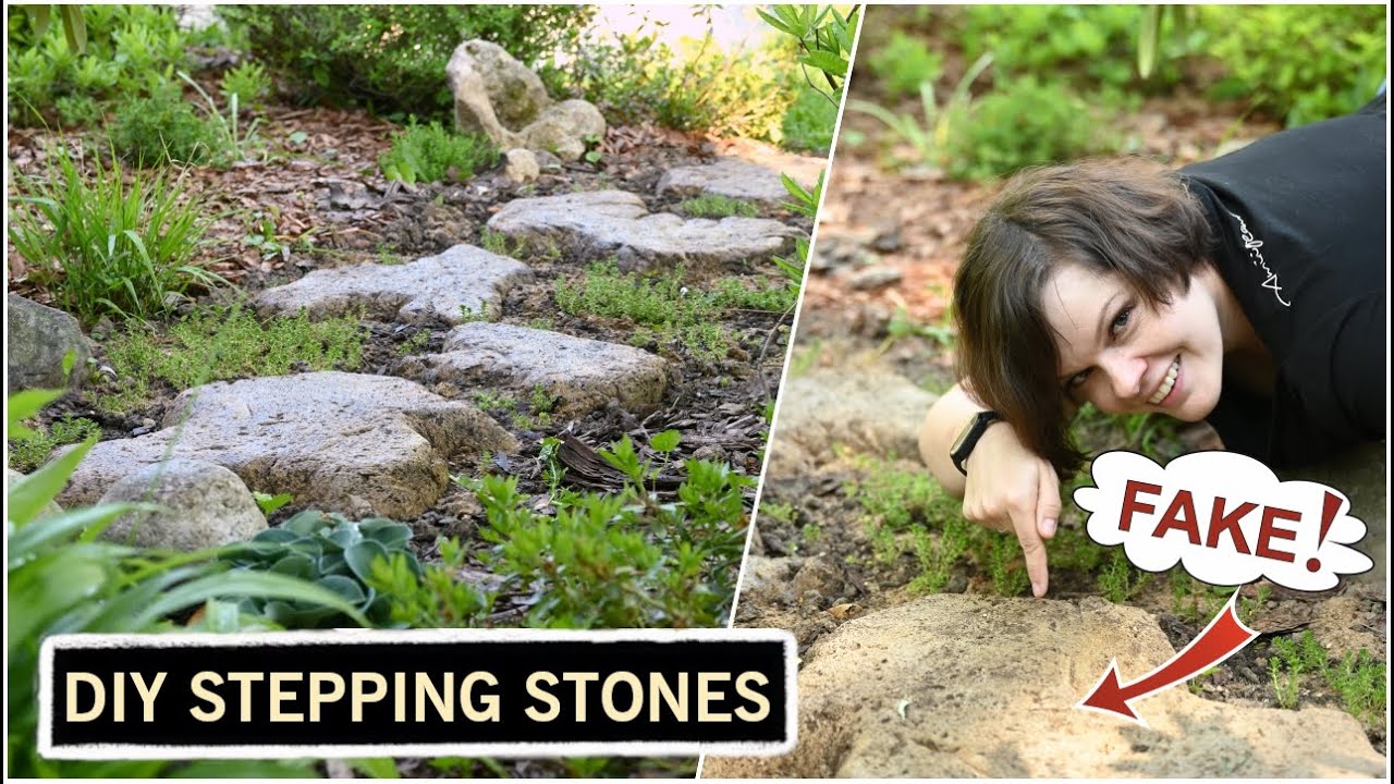 How to make faux stepping stones that ACTUALLY look real! - YouTube